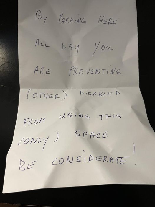 To the person who left this note on my car | Barrie Ads